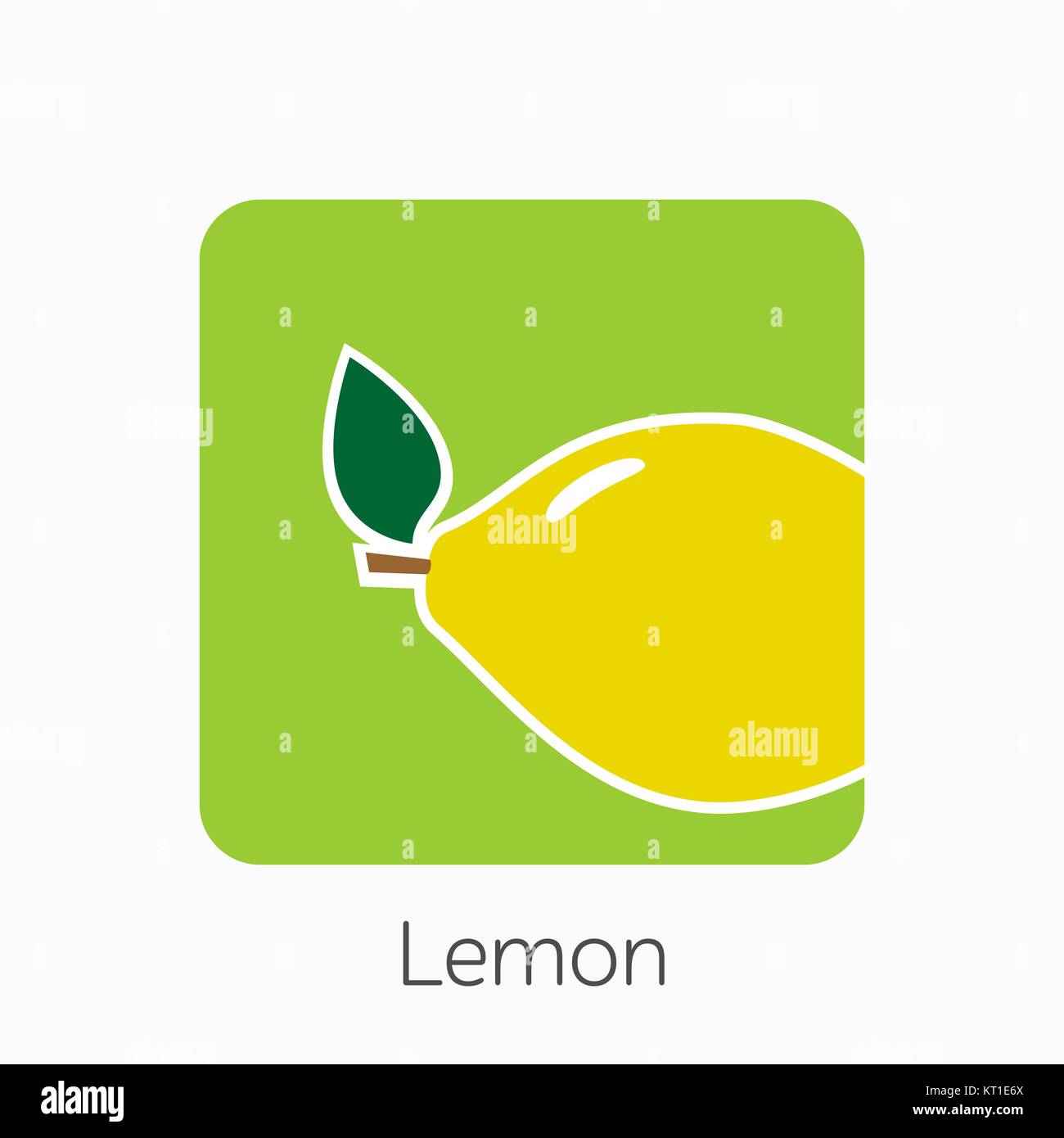 Lemon icon simple flat vector illustration. Fresh lemon sign Stock ...