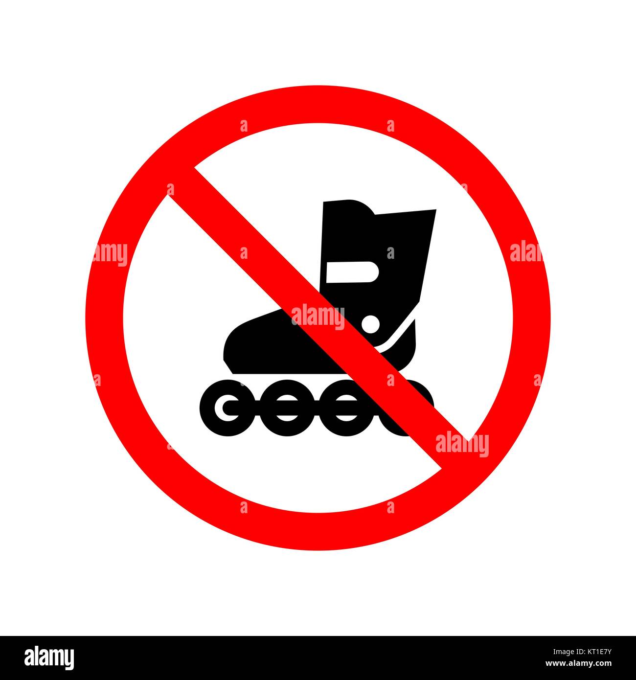 No roller skates allowed sign Stock Vector Image & Art - Alamy