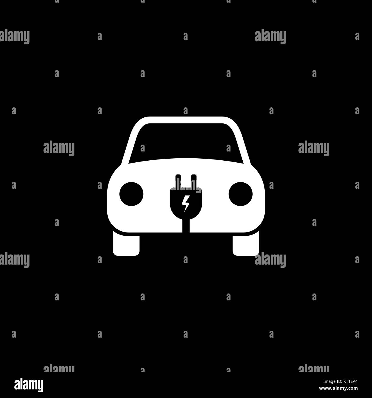 Electric car icon. vector illustration. E-car sign Stock Vector Image ...
