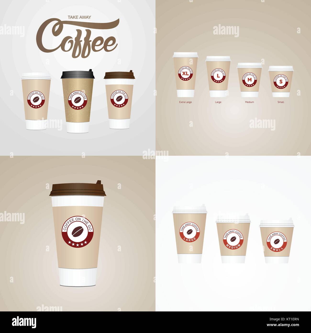 Extra large coffee Stock Vector Images - Alamy