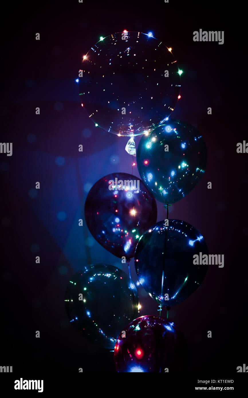colored glowing balloons Stock Photo - Alamy