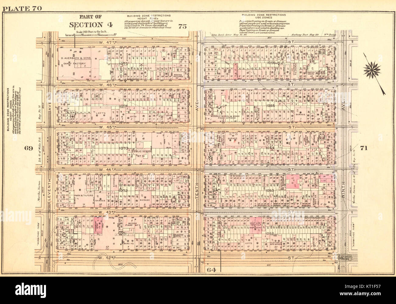 The Bromley Manhattan Plate 070, published in 1927, is a vintage ...