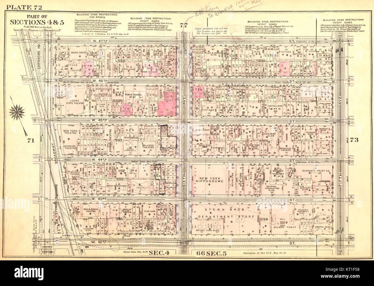 This image shows a 1927 publication of Bromley Manhattan Plate 072. It ...