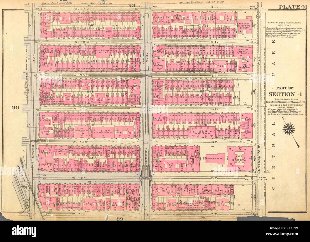 Bromley Manhattan Plate 091, published in 1930, is a historical map ...