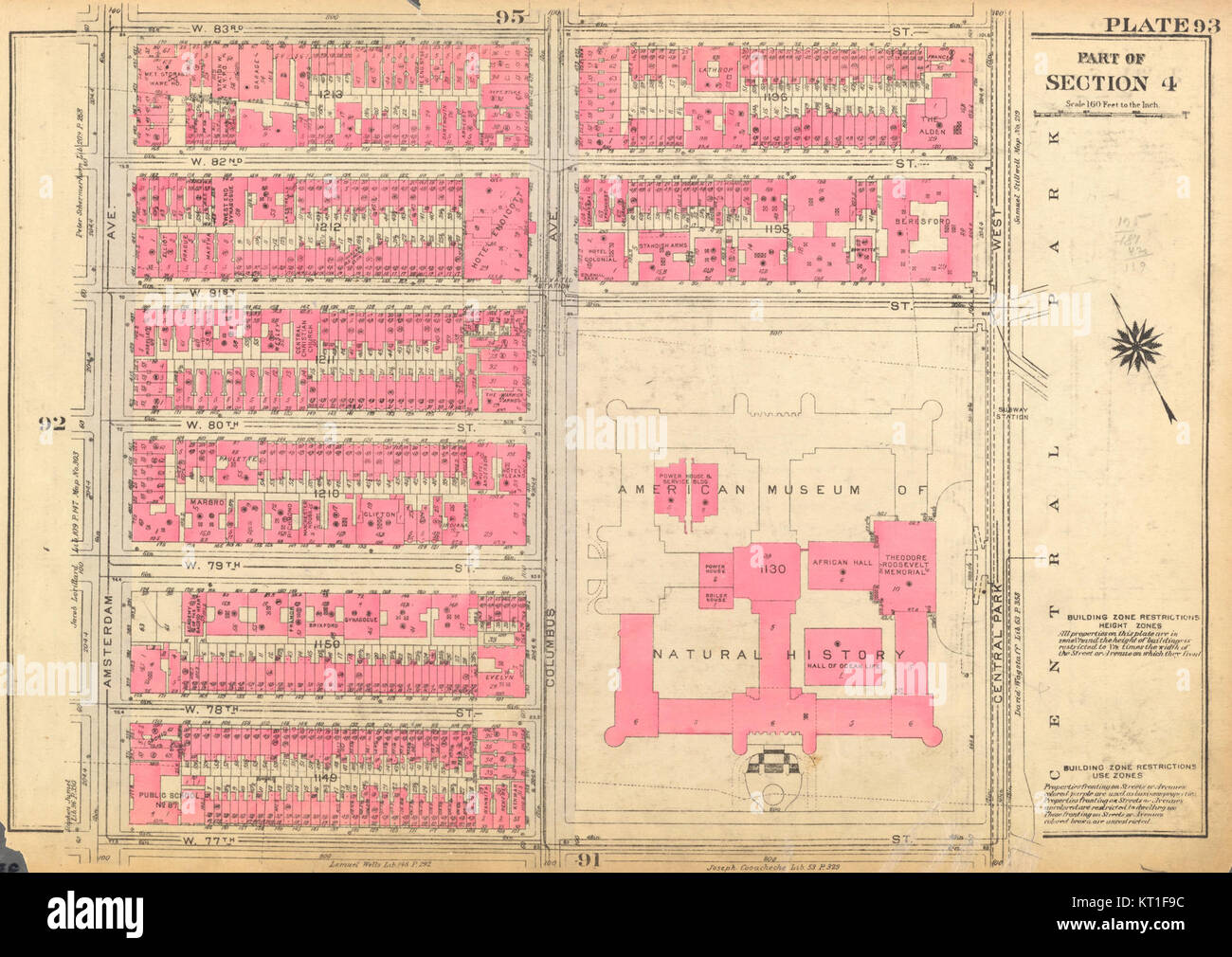 The Bromley Manhattan Plate 093, published in 1930, is a historical ...