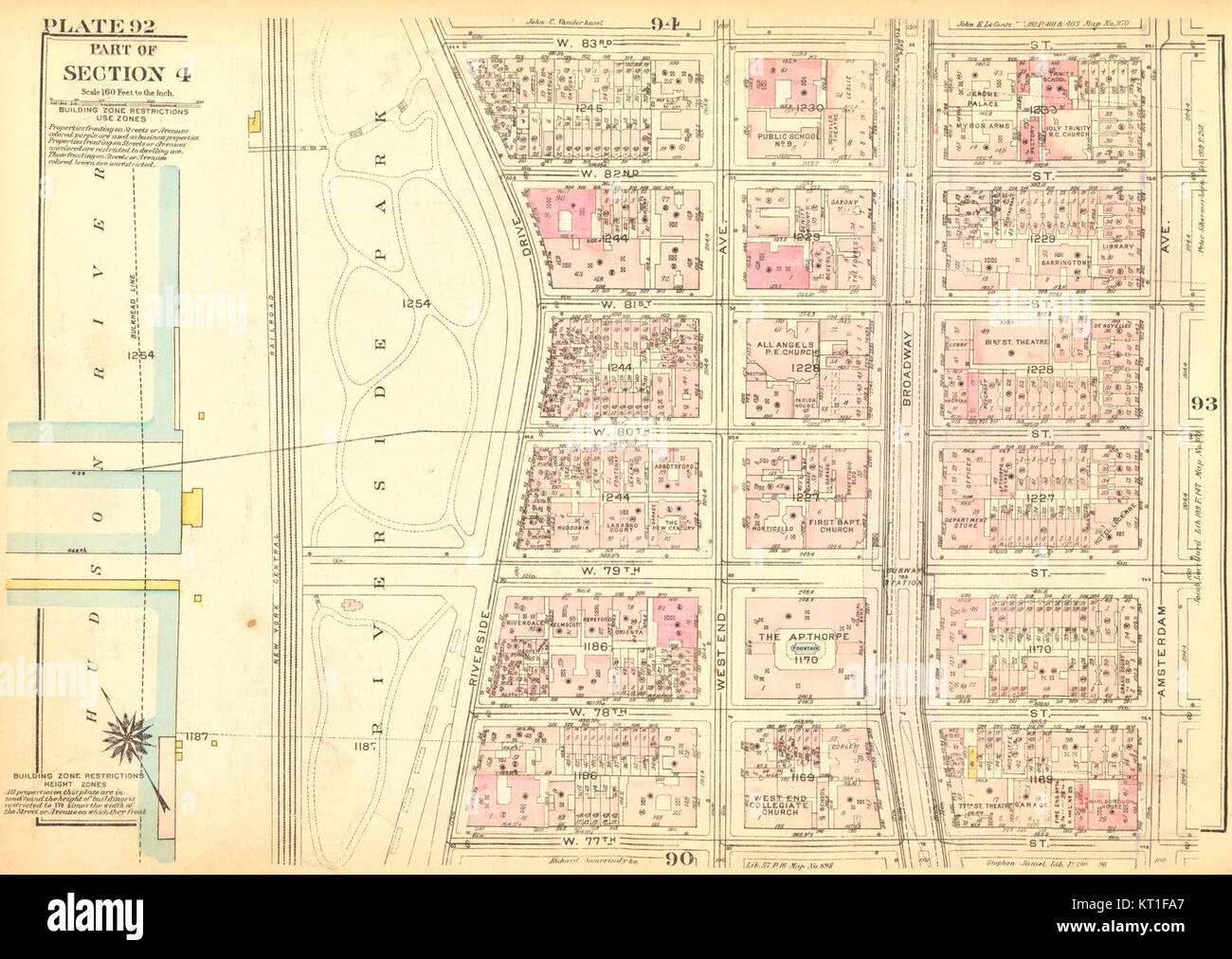 The Bromley Manhattan Plate 092, published in 1927, is a historical map ...
