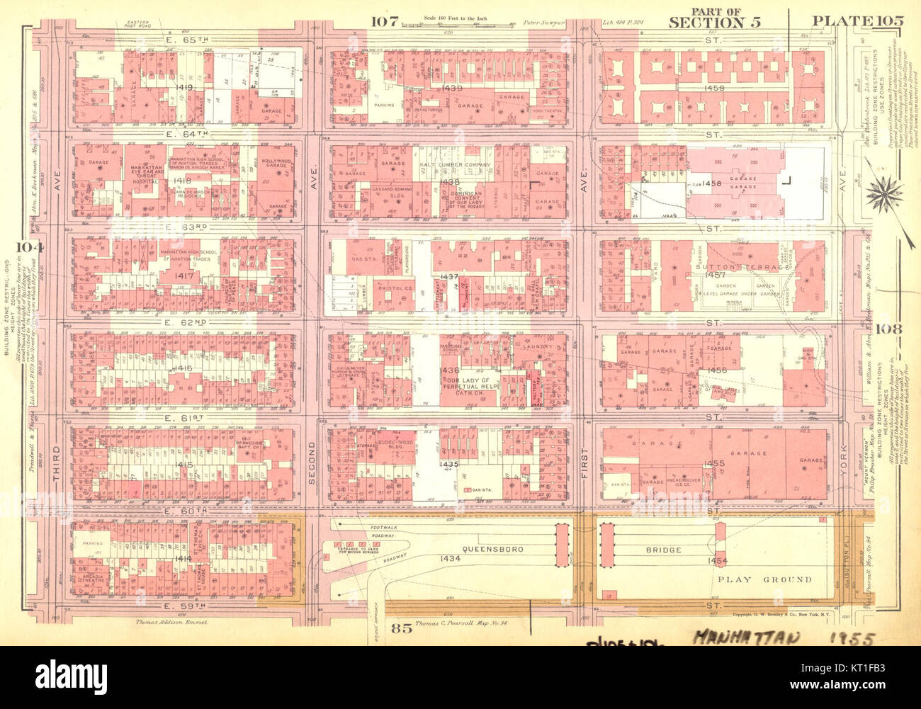 1950s new york city map hi-res stock photography and images - Alamy