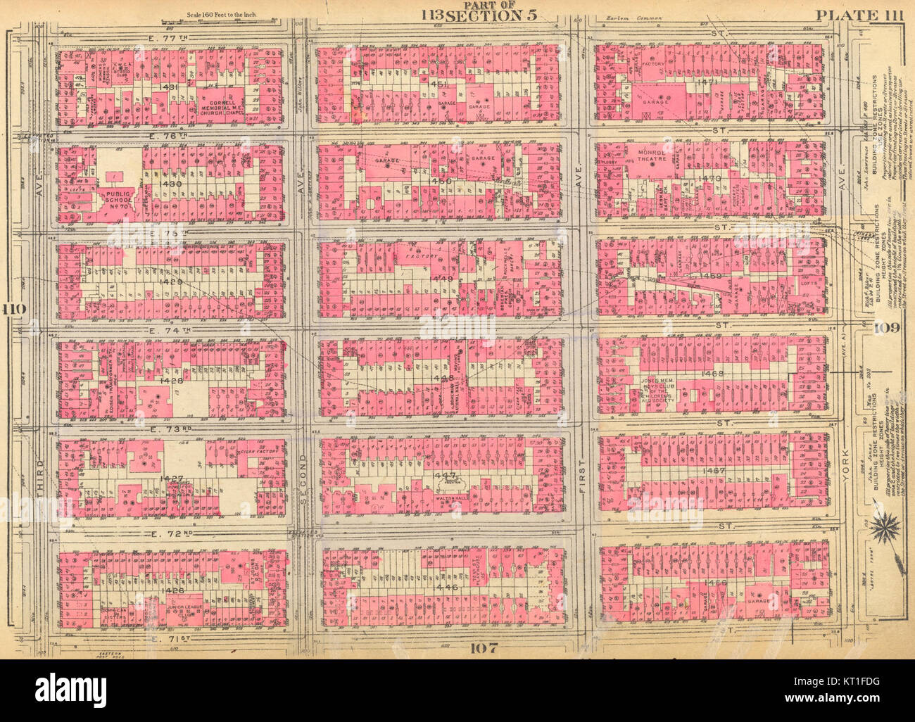 Bromley Manhattan Plate 111 publ. 1930 Stock Photo - Alamy
