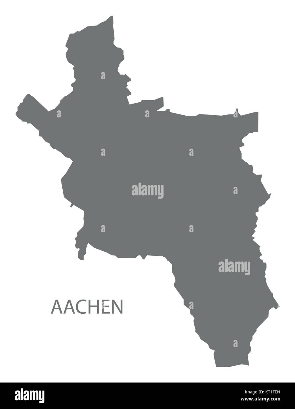 Aachen city map grey illustration silhouette shape Stock Vector Image ...