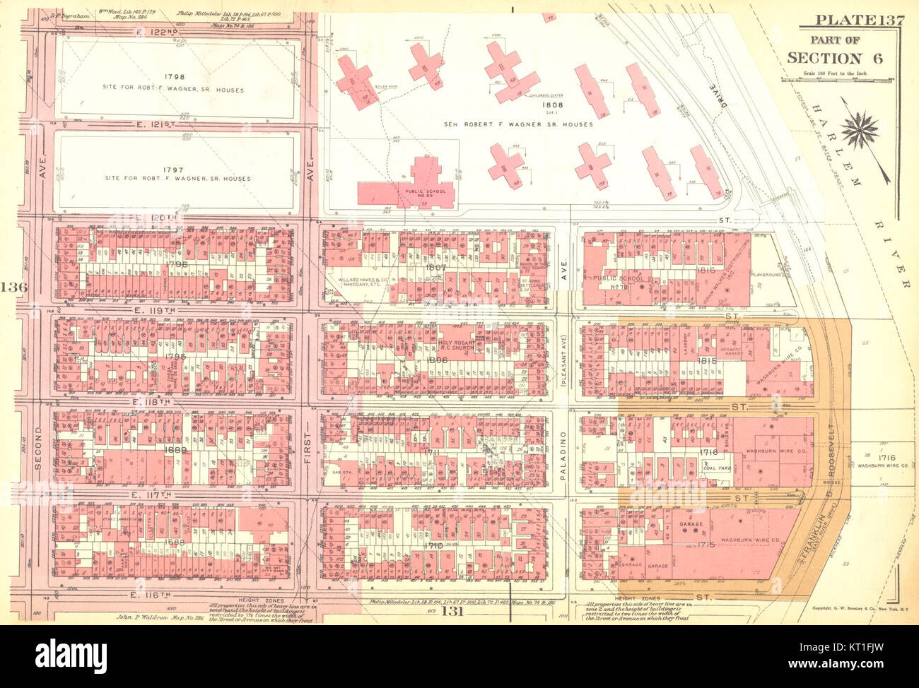 Bromley Manhattan Plate 137, published in 1955, is a notable example of ...