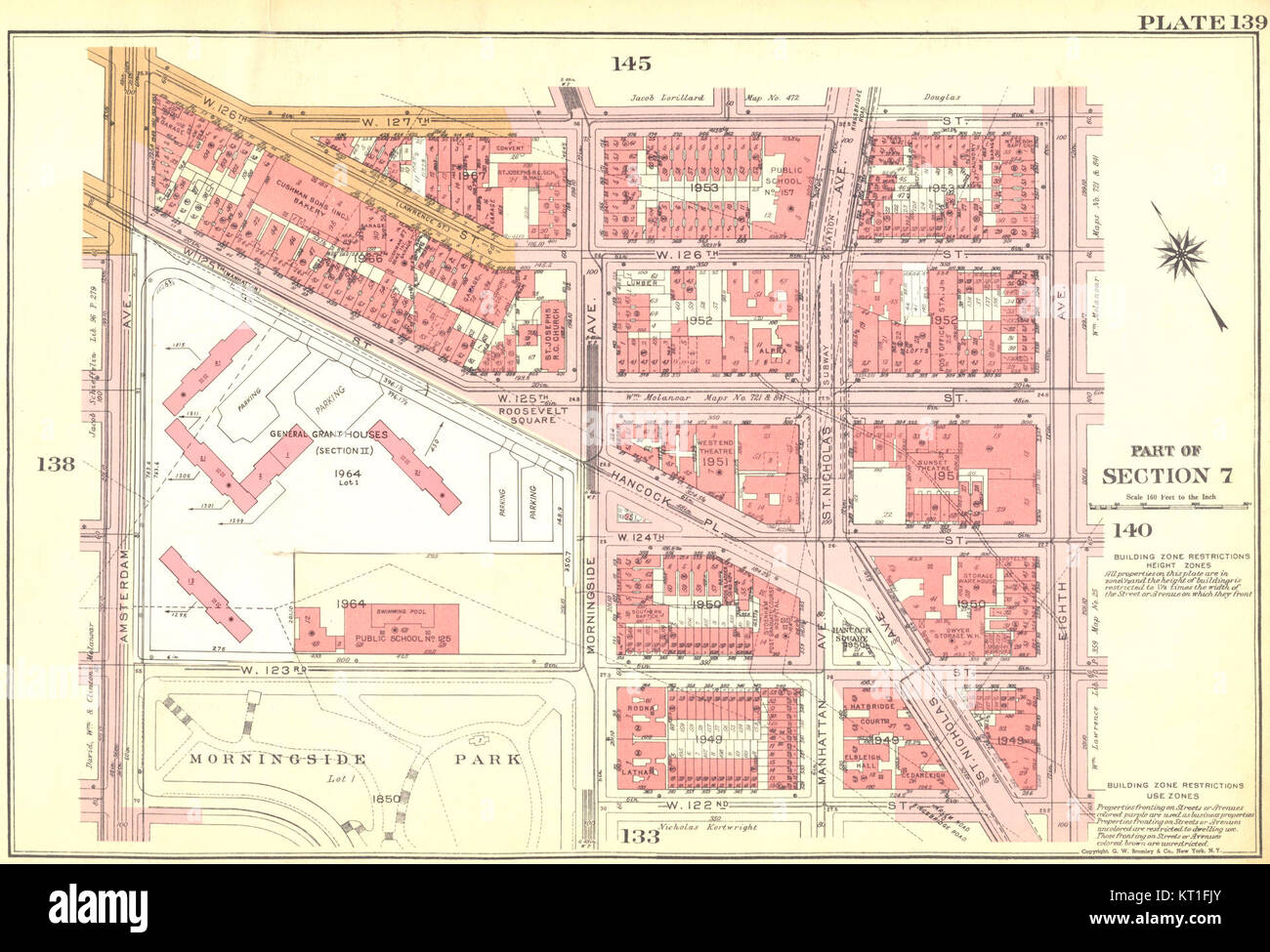 Map new york 1950s hi-res stock photography and images - Alamy