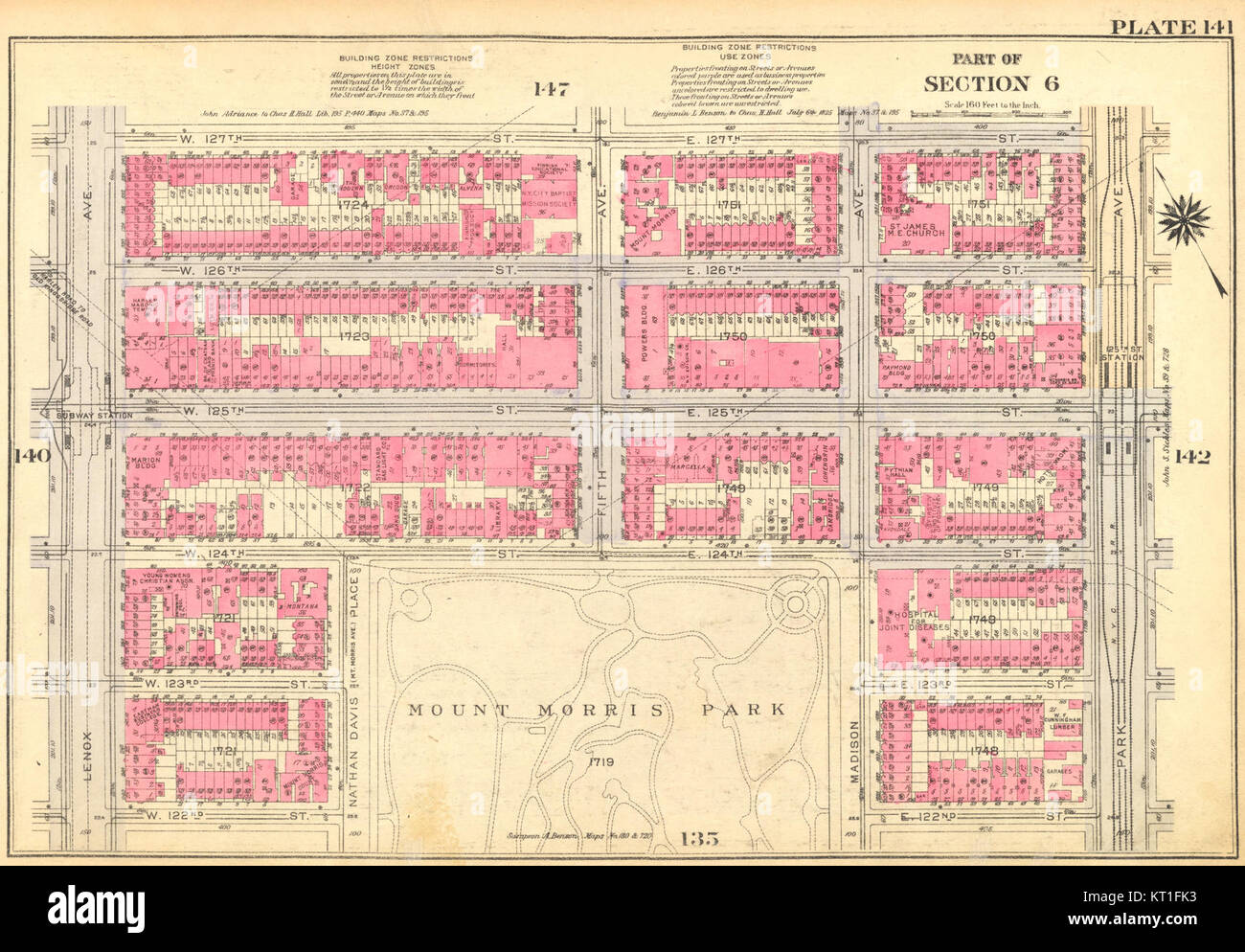 The Bromley Manhattan Plate 141, published in 1930, is a vintage map or ...