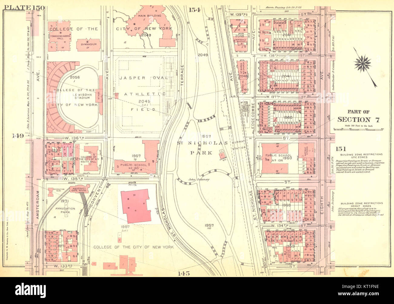 A map from the Bromley Atlas of Manhattan, published in 1955 ...