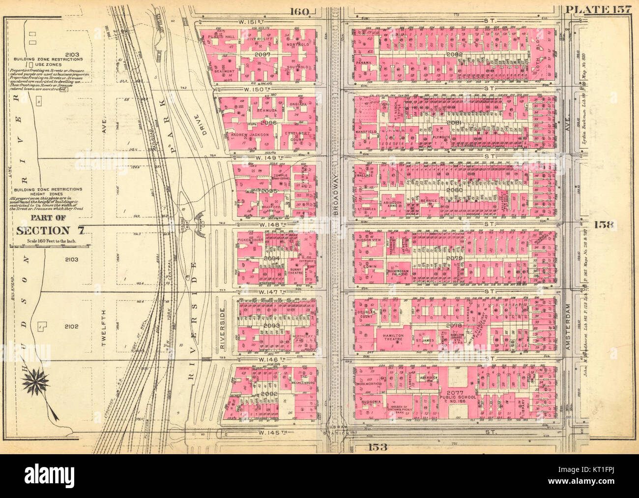 The Bromley Manhattan Plate 157, published in 1930, is a historical ...
