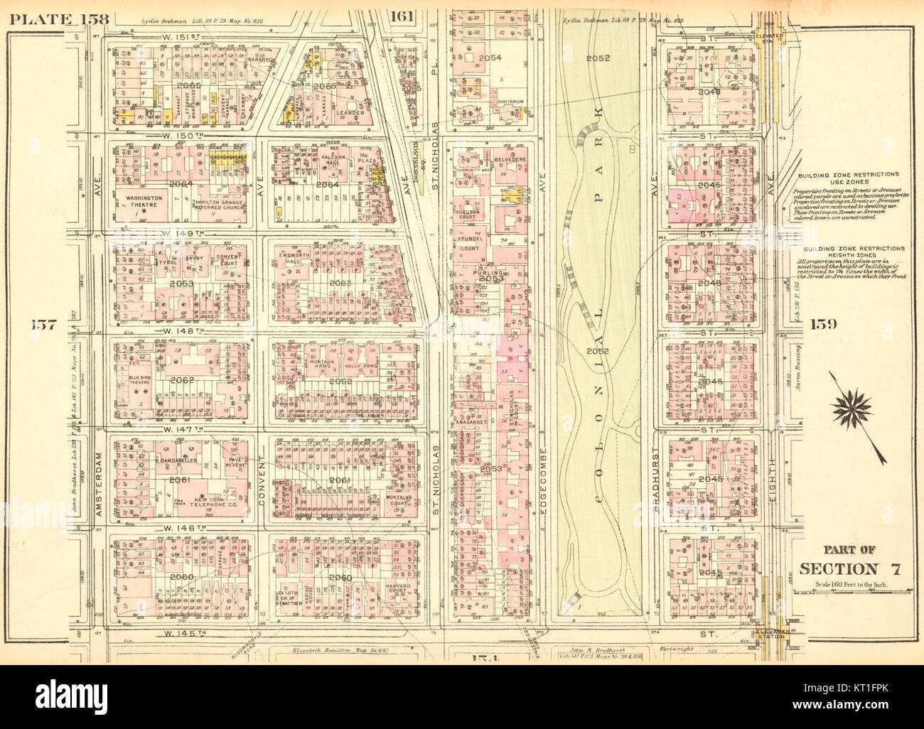 The Bromley Manhattan Plate 158, published in 1927, is a historical map ...