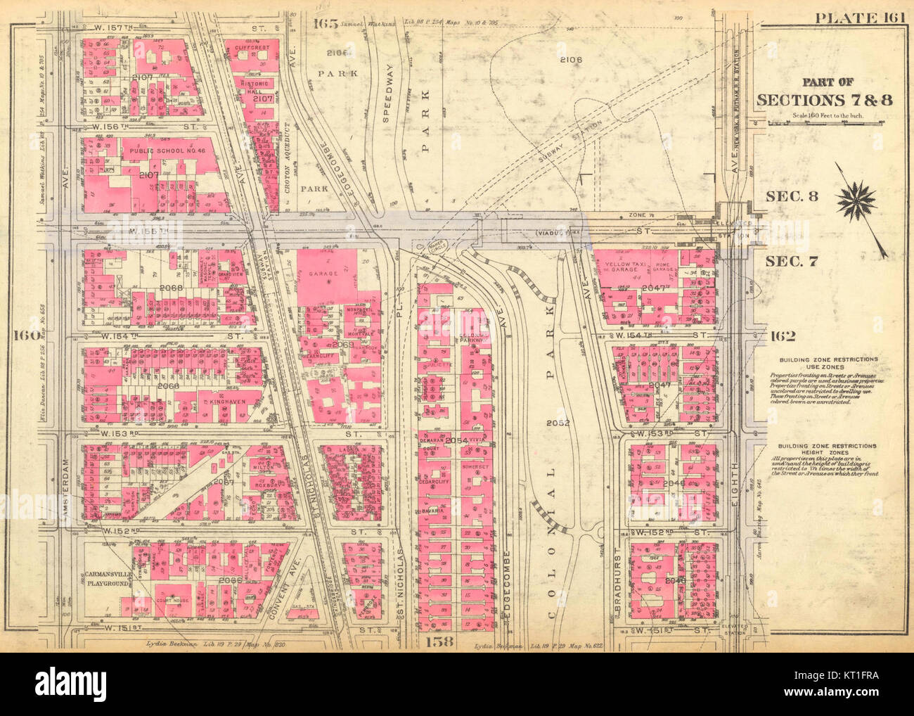 The Bromley Manhattan Plate 161, published in 1930, is a historical map ...