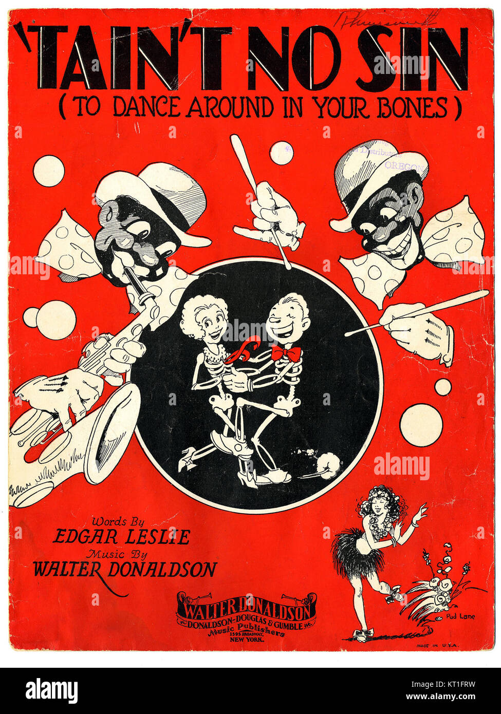 'Tain't No Sin (To Dance Around in Your Bones) sheet music, 1929 ...