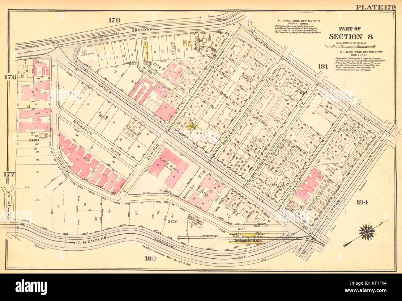 The Bromley Manhattan Plate 179, published in 1927, is a map or ...