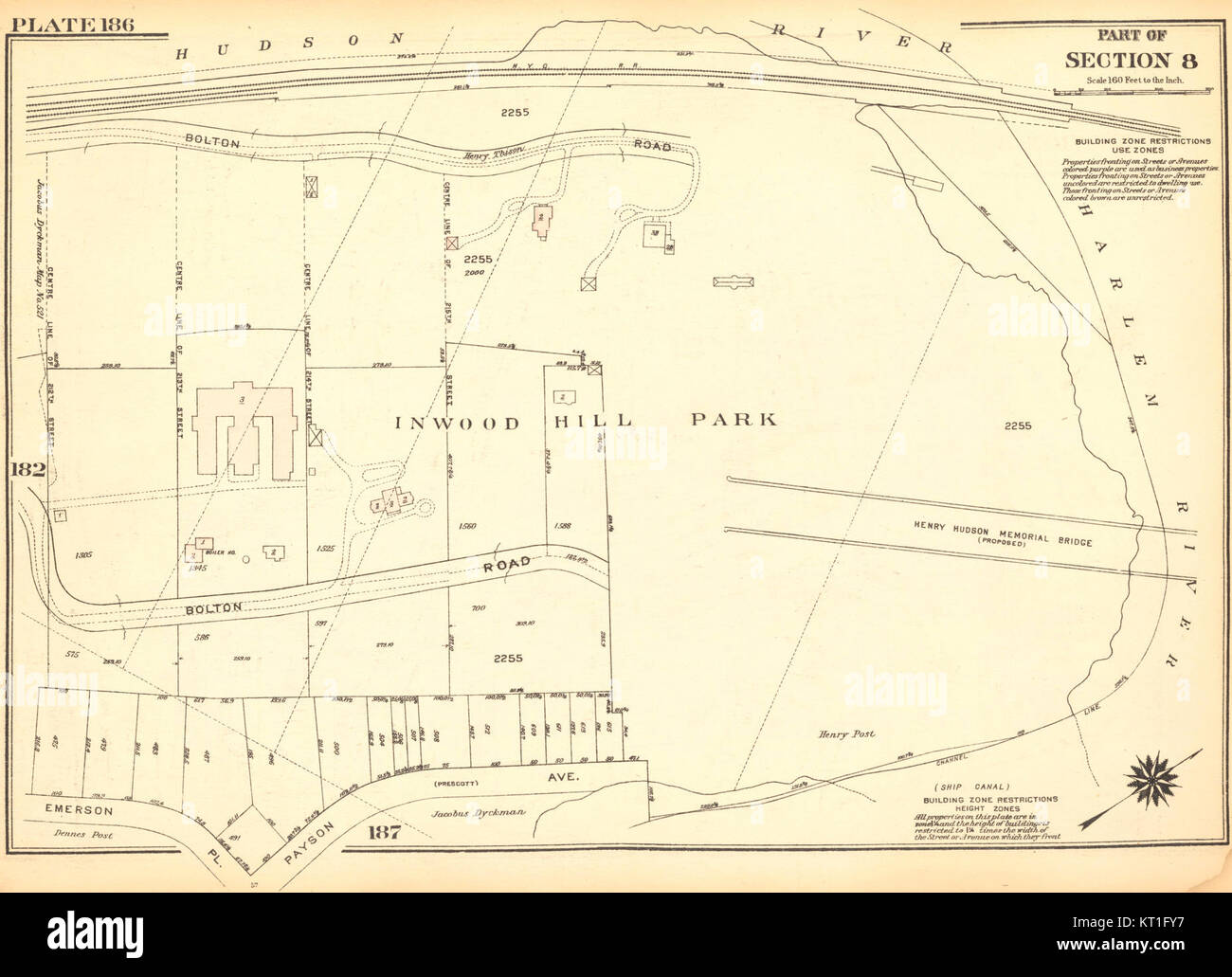The Bromley Manhattan Plate 186, published in 1927, is a historical ...
