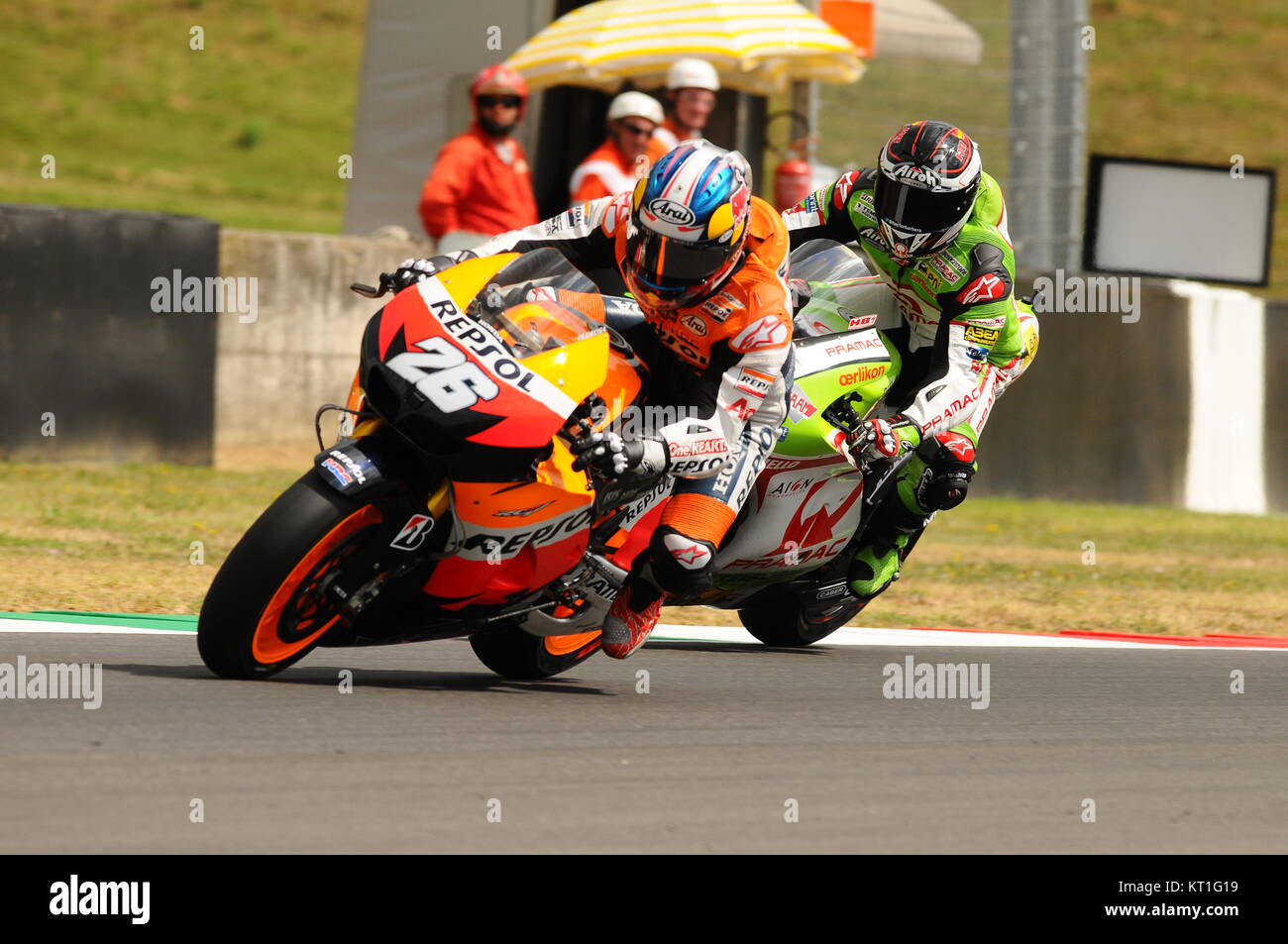 MUGELLO - JULY 13: Daniel Pedrosa of Repsol Honda team races at ...