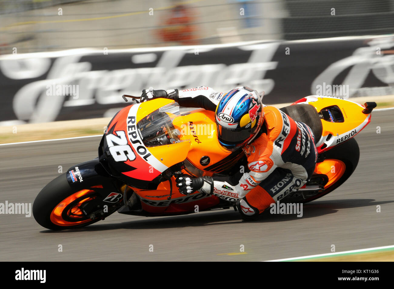 MUGELLO - JULY 13: Daniel Pedrosa of Repsol Honda team races at ...
