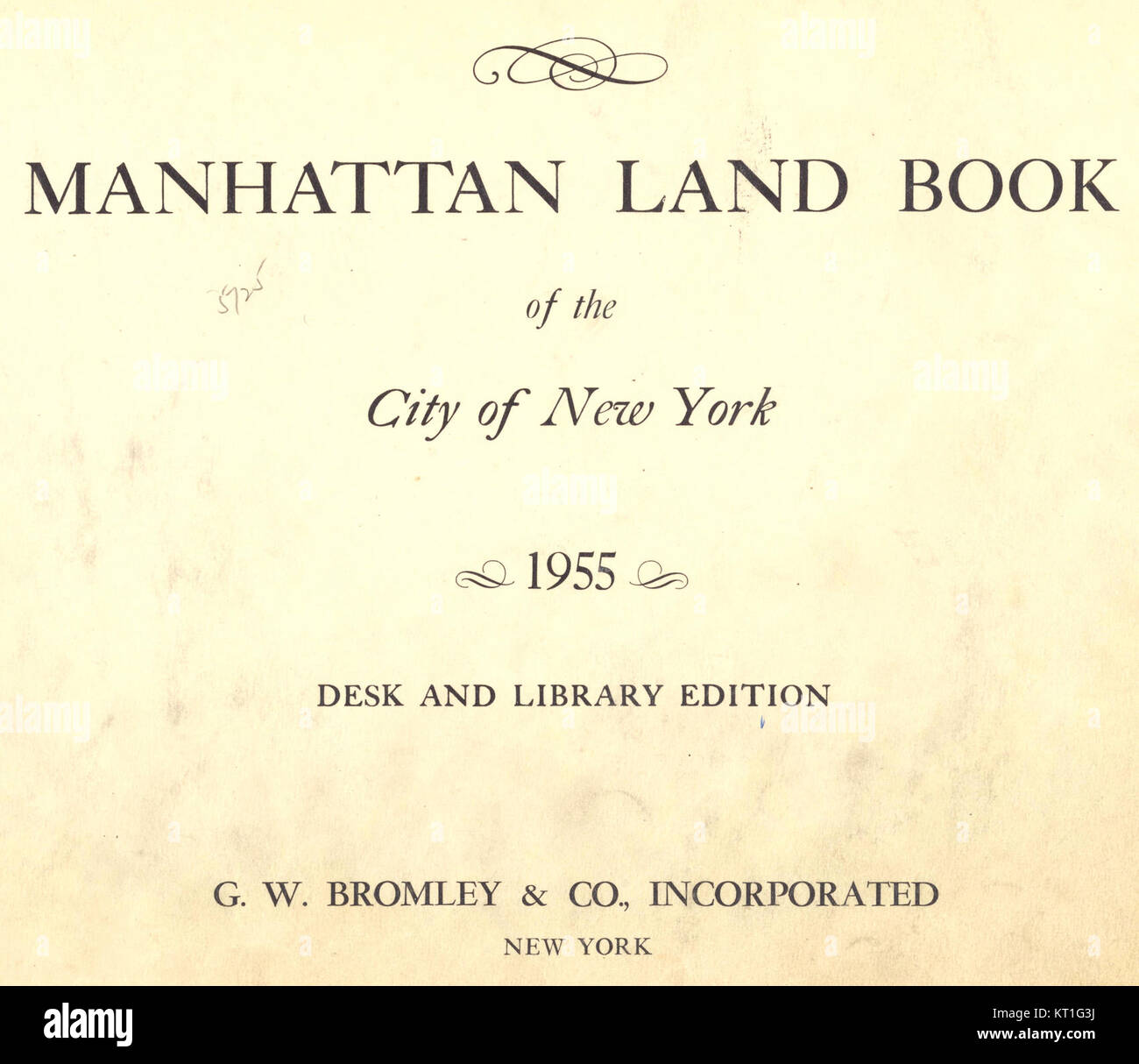 The Bromley Manhattan title page, published in 1955, is a historical ...