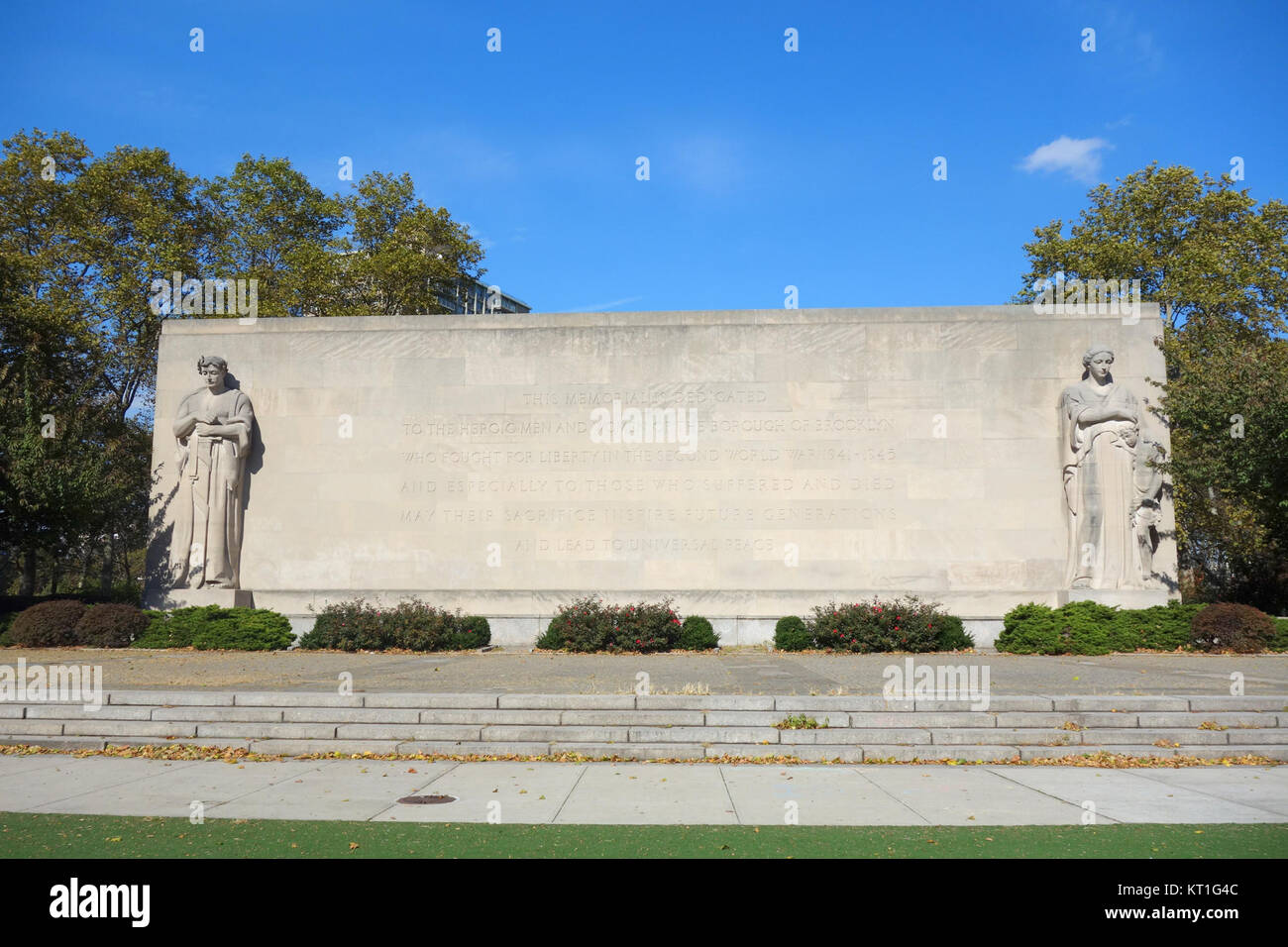 The Brooklyn World War II Memorial in Brooklyn, New York, honors the ...