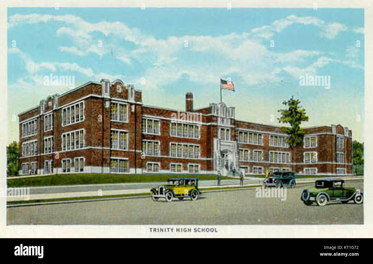 1933 Trinity High School postcard small without blemishes Stock Photo - Alamy