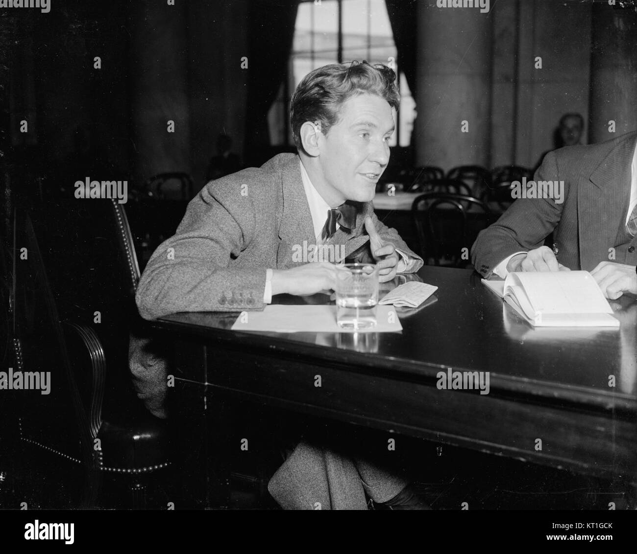 This cropped portrait of Burgess Meredith, taken in 1938, captures the ...
