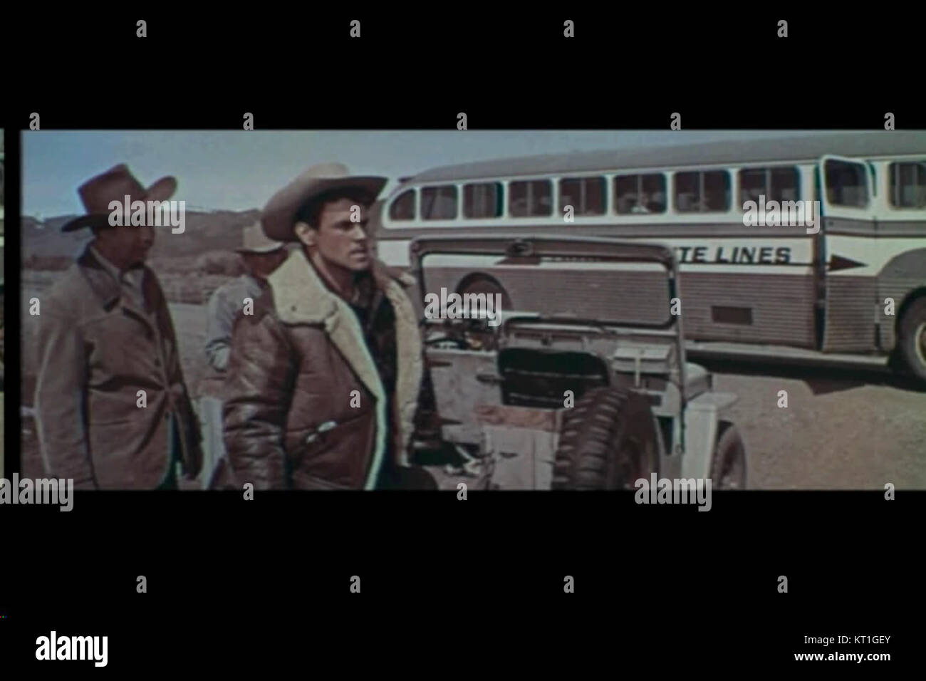 This screenshot captures a scene from the trailer of the film *Bus Stop ...