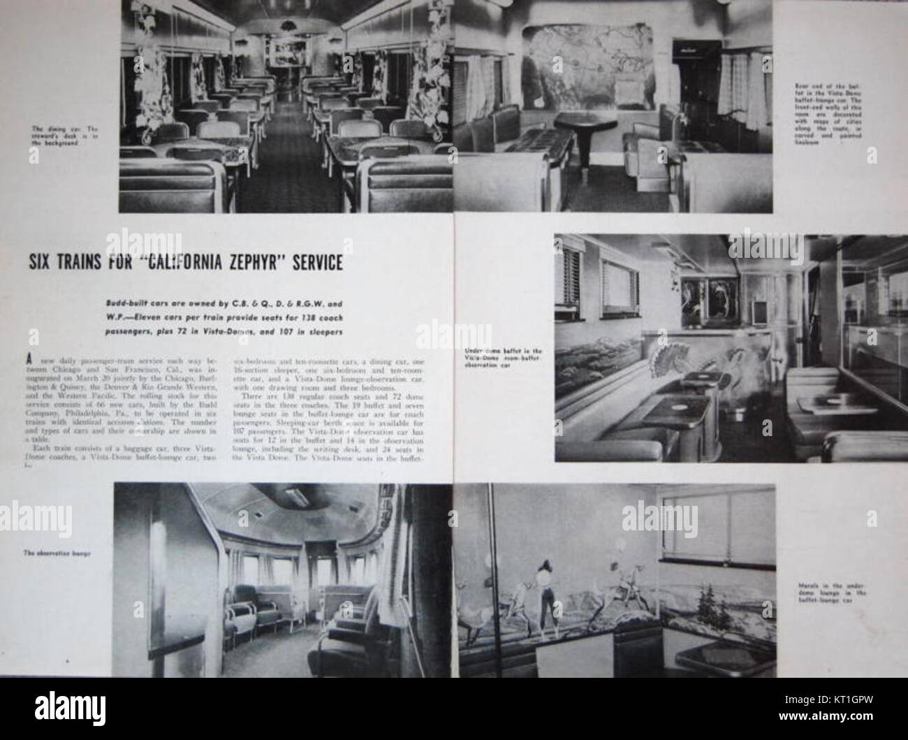 The California Zephyr, introduced in 1949, was a luxurious passenger ...