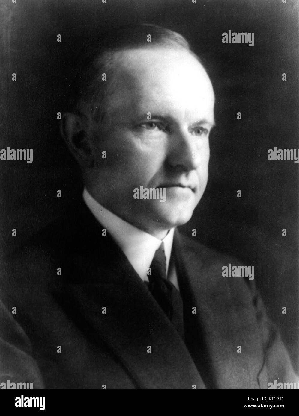 Calvin Coolidge photo portrait head and shoulders Stock Photo - Alamy