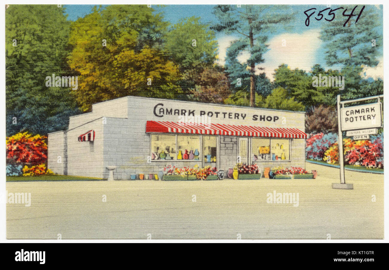 Camark Pottery Shop, located in the U.S., is renowned for its ...