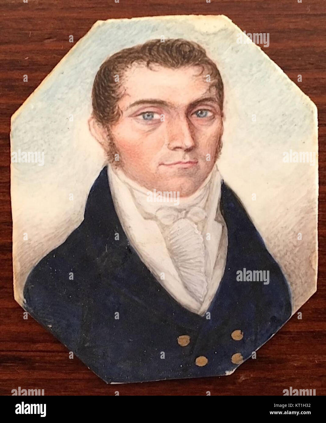 Captain John Meek, a historical figure, is depicted in this portrait ...