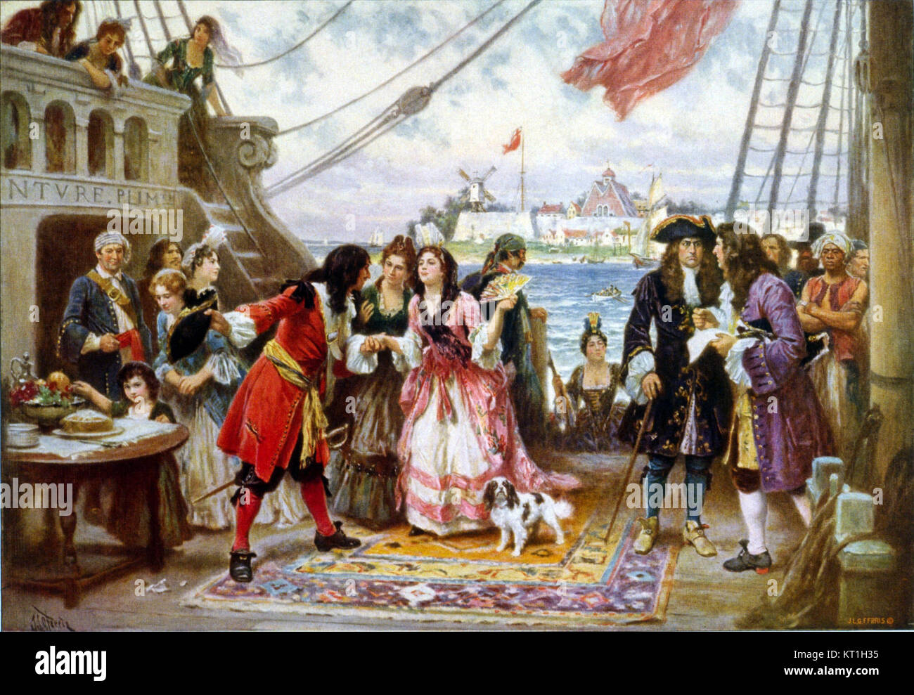 'Captain Kidd in New York Harbor' is an artwork depicting the infamous ...