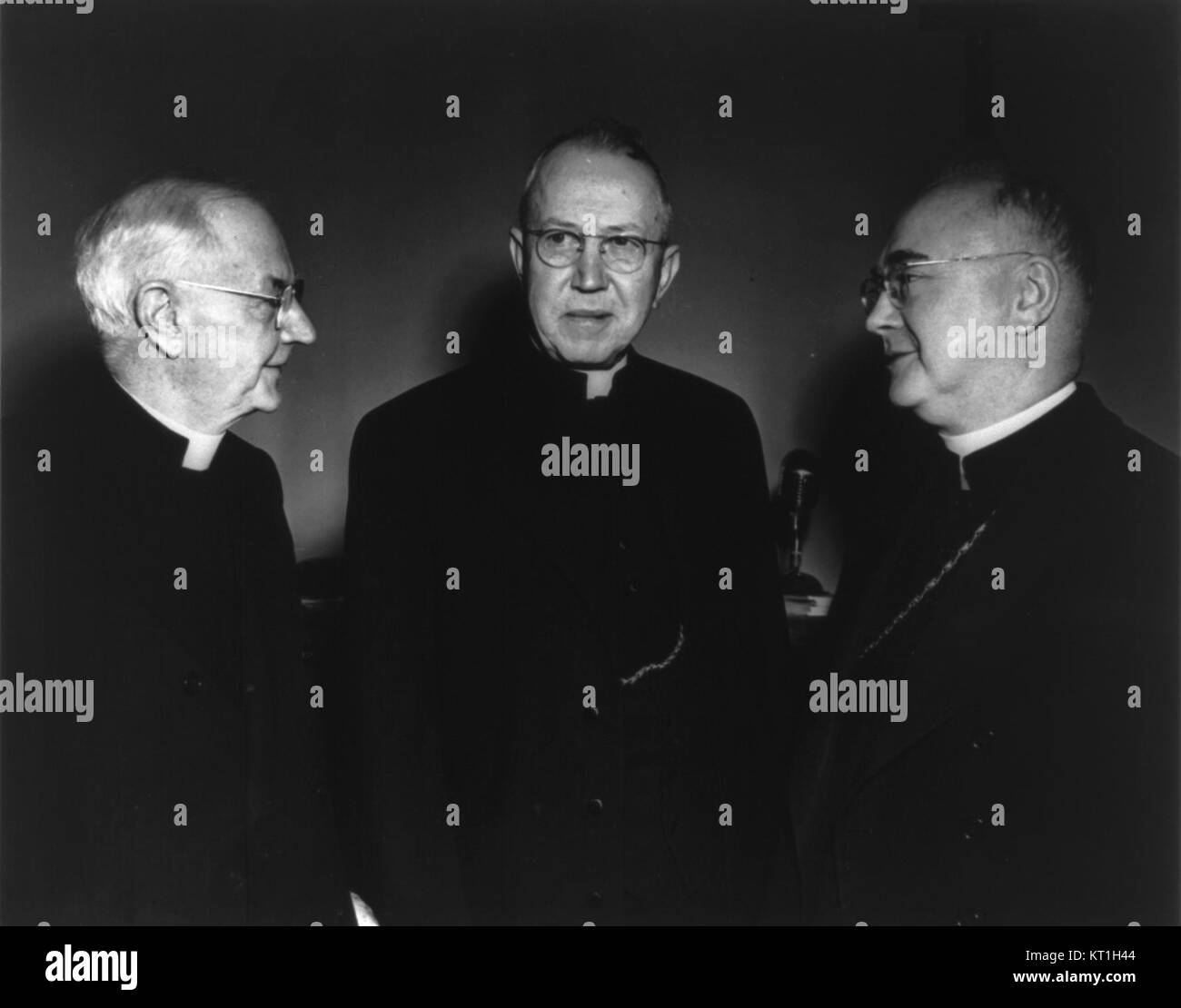 Cardinals Samuel Stritch, Edward Mooney, and Francis Spellman were ...