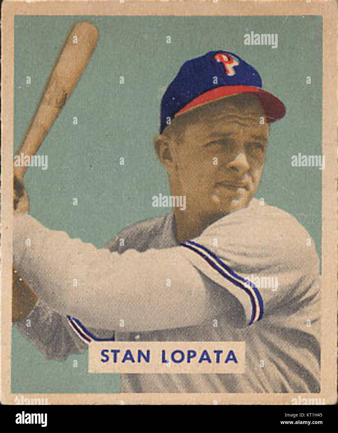 Stan Lopata, a professional baseball player, was featured in the 1949 ...