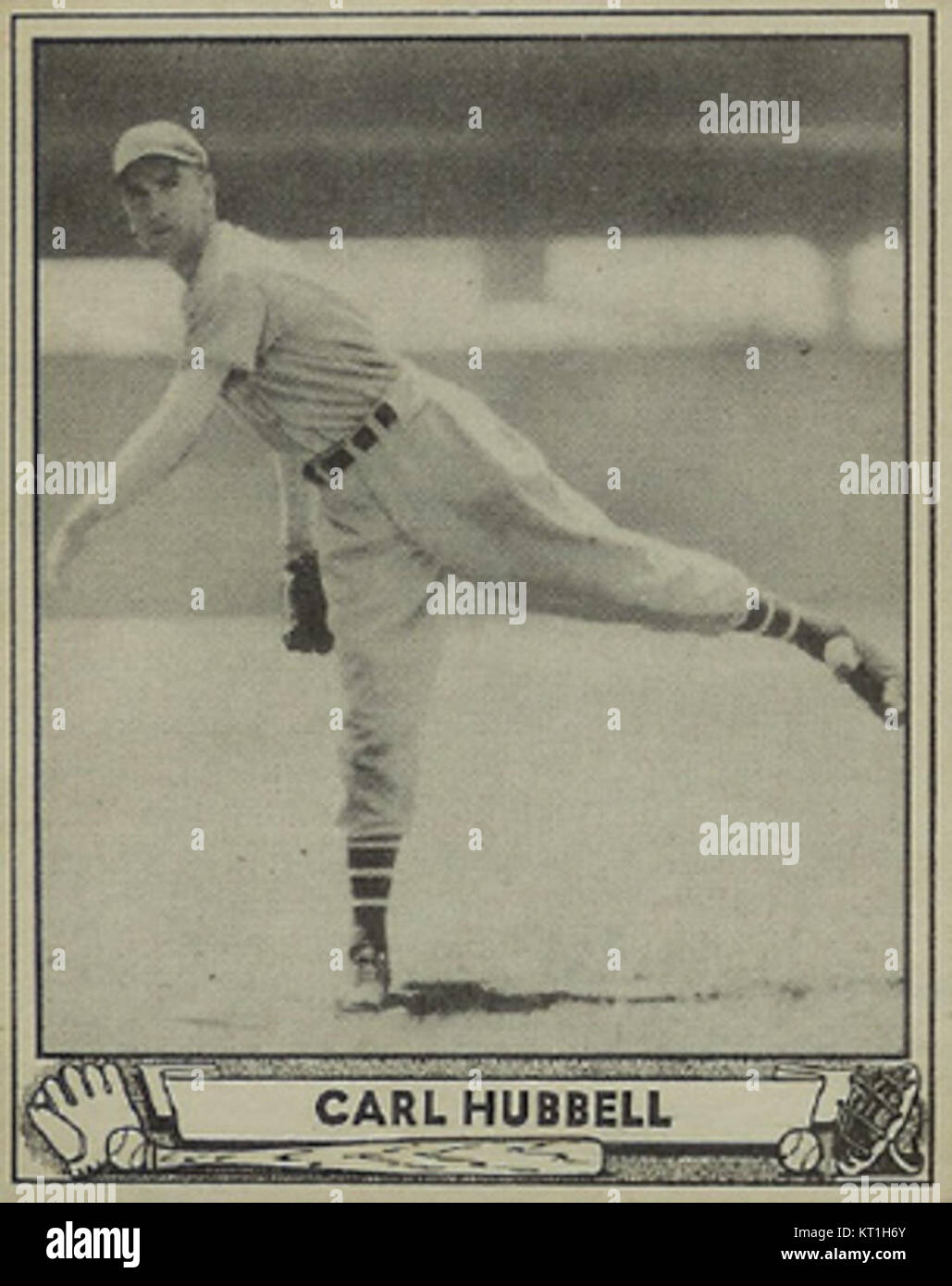 A 1940 *Play Ball* baseball trading card featuring Carl Hubbell, a Hall ...