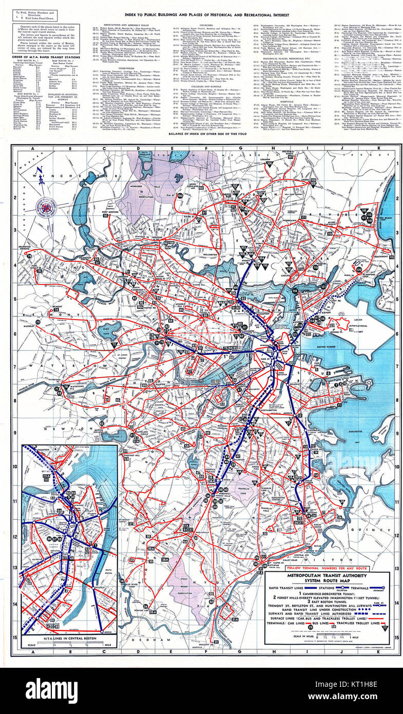 Boston t map hi-res stock photography and images - Alamy