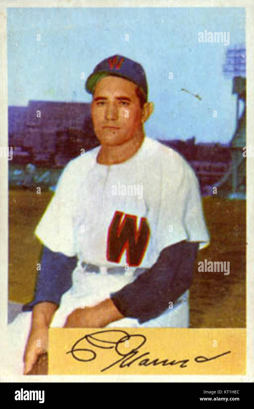 Connie Marrero, a prominent baseball pitcher, is featured on this 1954 ...