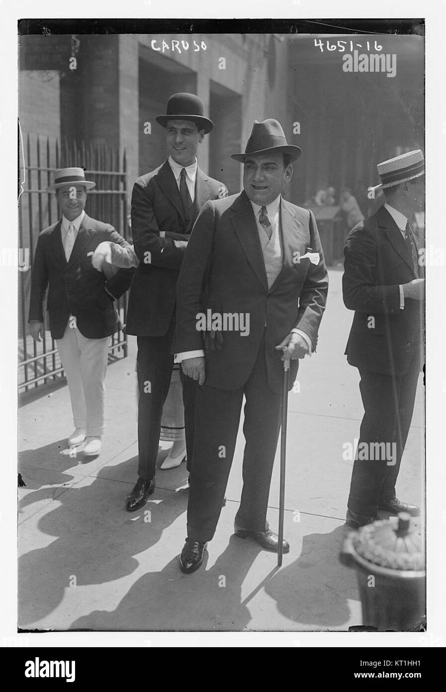 A portrait of the famous Italian tenor Enrico Caruso, widely regarded ...