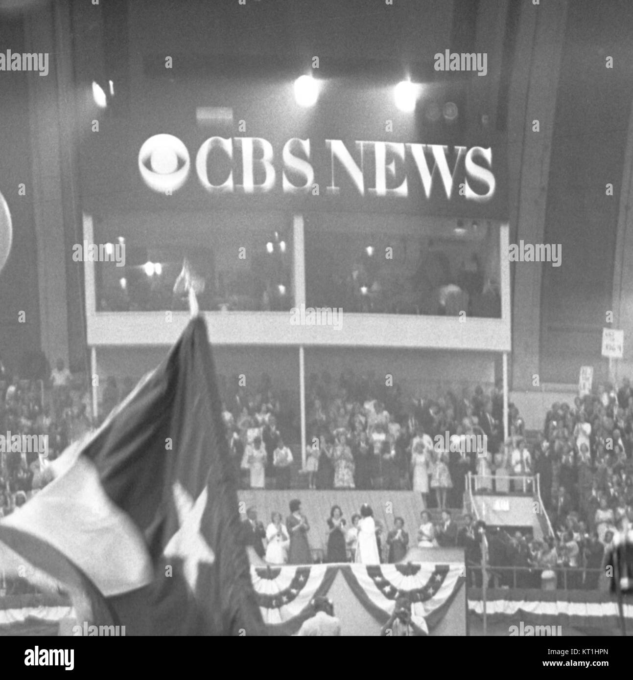 The CBS News booth at the 1964 Democratic National Convention (DNC ...