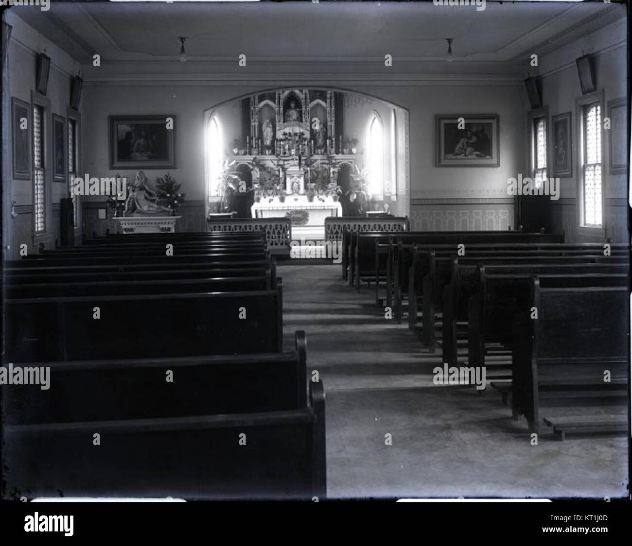 This photograph by Brother Bertram shows the Chapel of Saint Louis ...