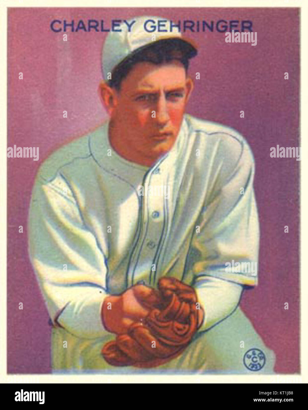 Charlie Gehringer, a famous American baseball player, is featured on a ...