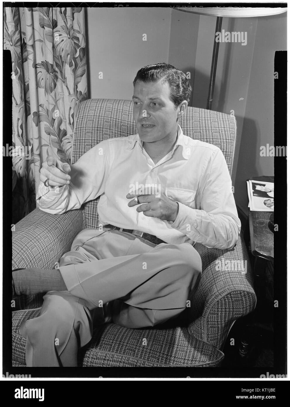 A photograph of jazz saxophonist Charlie Barnet taken in New York ...