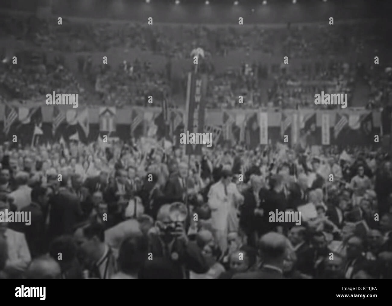 A photograph from the 1960 Democratic National Convention, capturing a ...