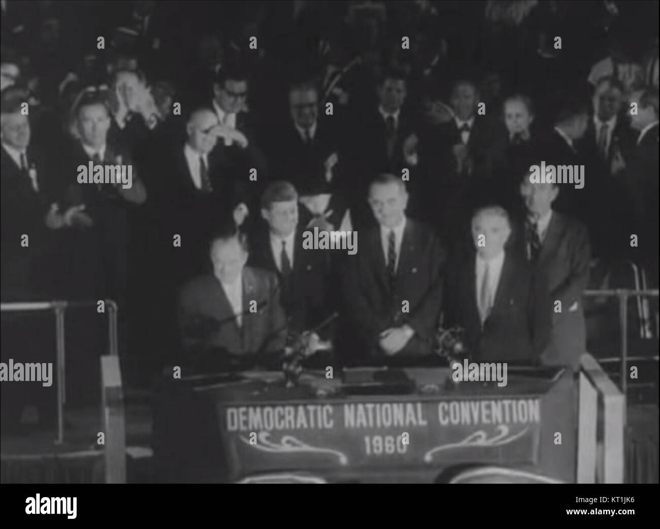 A historical photograph of a Democratic National Convention (DNC) event ...
