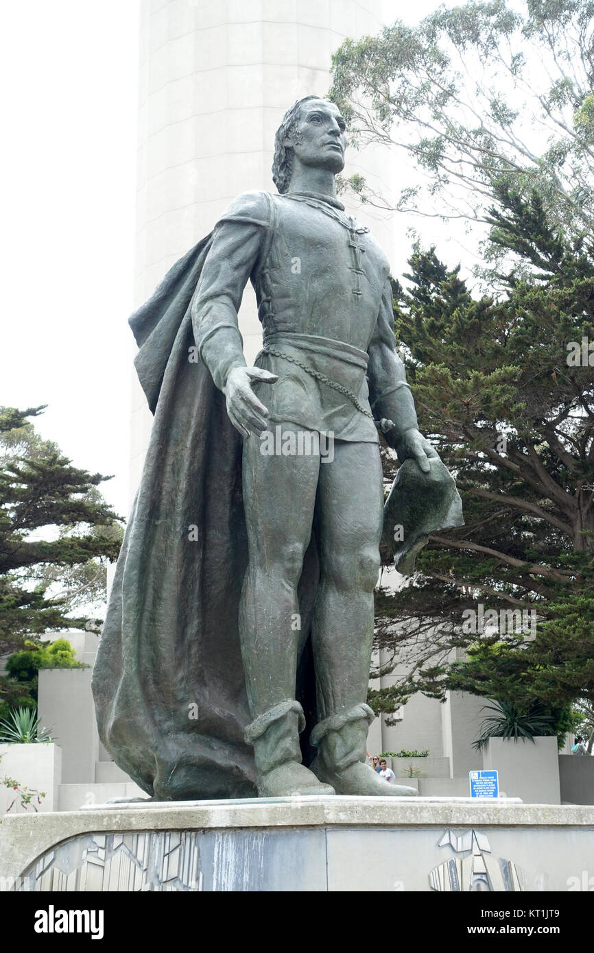 A statue of Christopher Columbus, created by Vittorio Di Colbertaldo ...