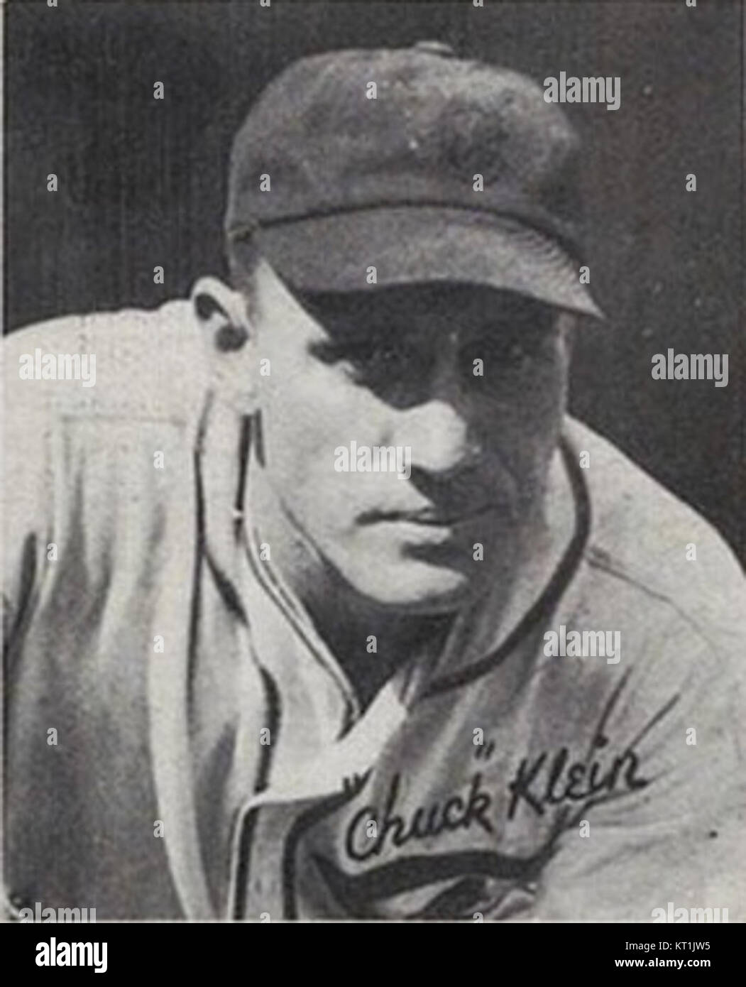 Chuck Klein, featured on a 1936 Goudey baseball card, was a renowned ...