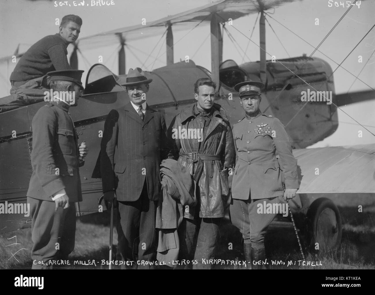 This historical photograph features military leaders including Colonel ...